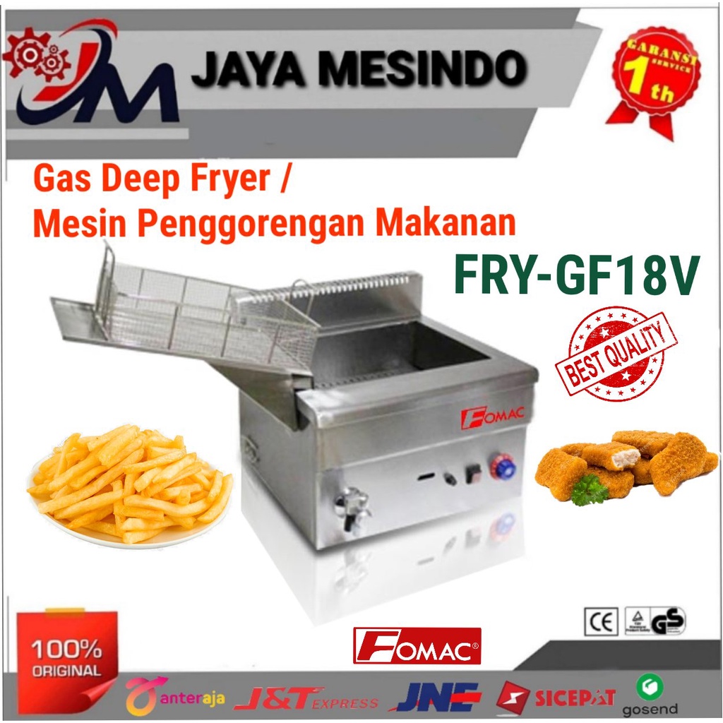 Jual Mesin Penggorengan Gas Deep Fryer 18 Liter FRY-GF18V FOMAC ...