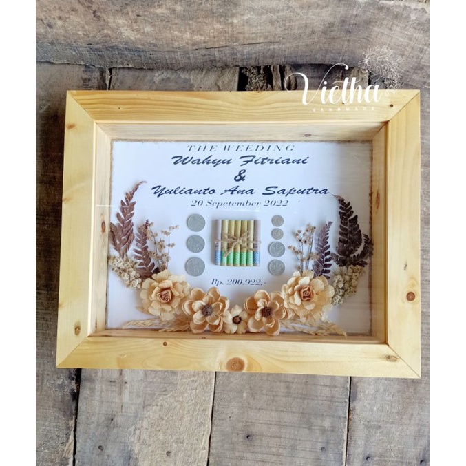 Jual frame / pigura mahar kayu rustic dgn akrilik ( bukan kaca ...