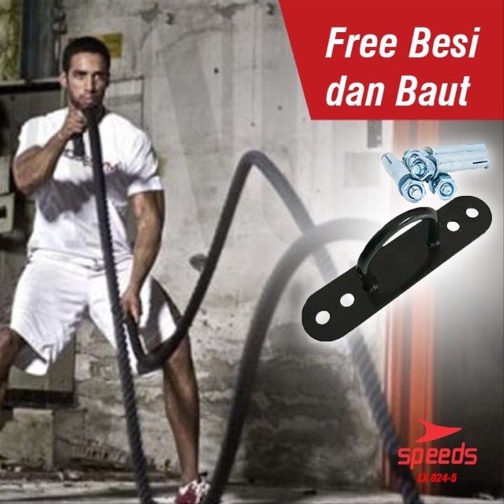 Jual Battle Rope 15 Meter Speeds Tali Fitness Ropes Gym Original ...