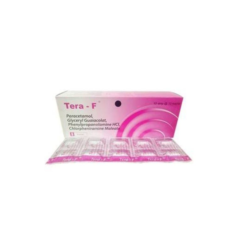 Jual tera F obat flu batuk pilek tera-F 1 box isi 100's 100tablet 100 ...