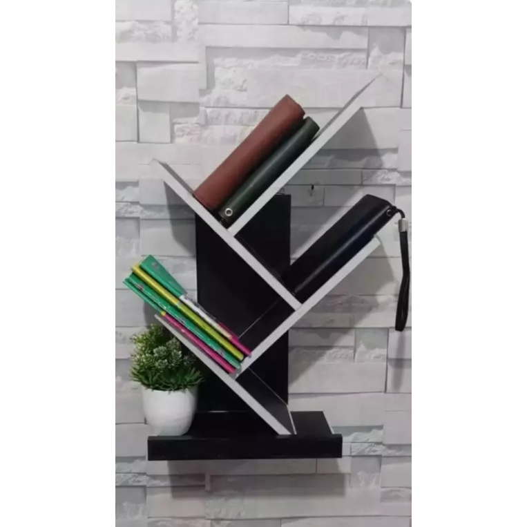 Jual Rak Buku Kayu /Rak Penyimpanan Buku/ Tempat Buku | Shopee Indonesia