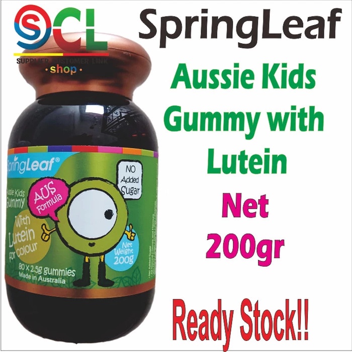 Jual SpringLeaf Kids Gummy with Lutein 200gr HALAL Vitamin mata anak ...