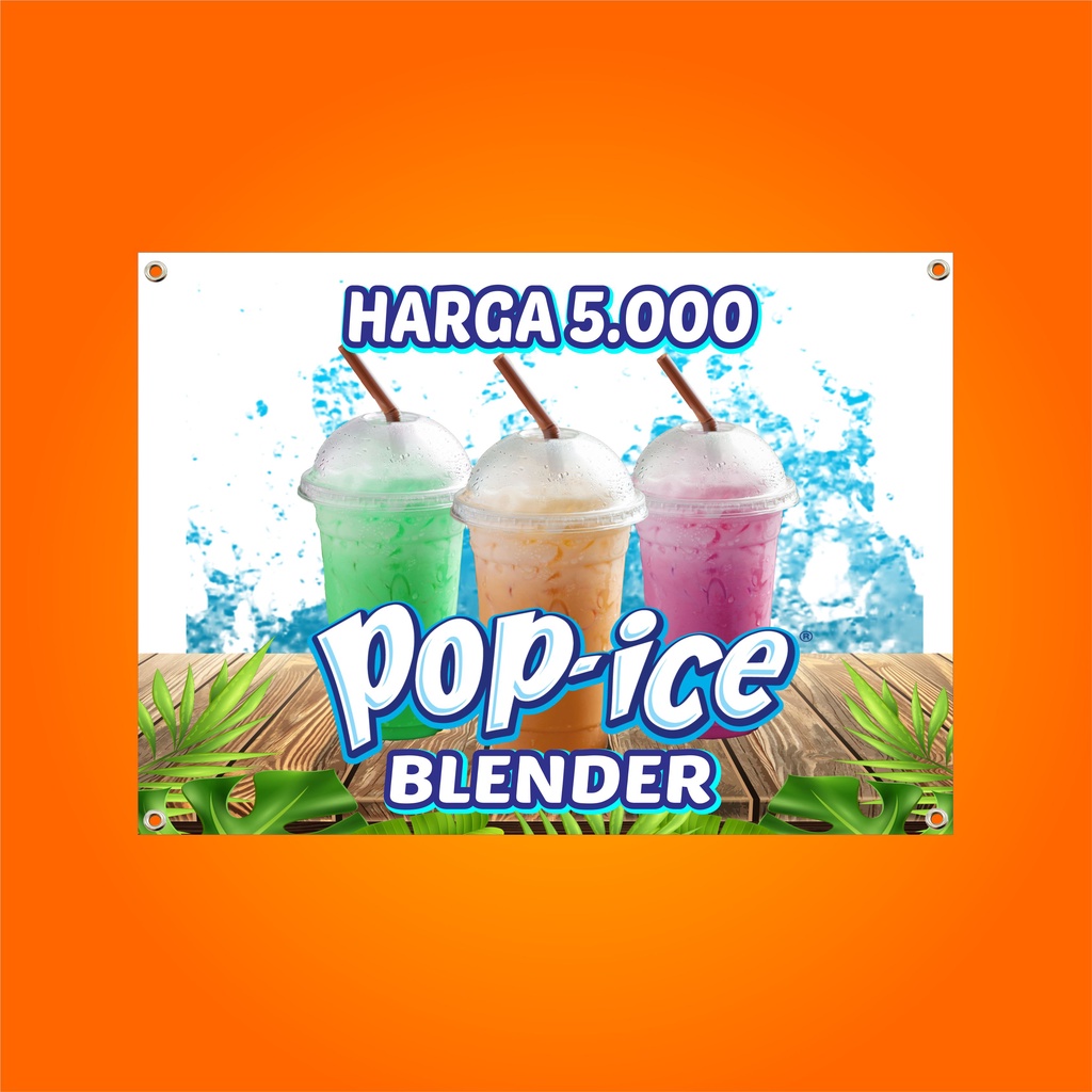 Jual Spanduk Jual Minuman Pop Ice | Shopee Indonesia