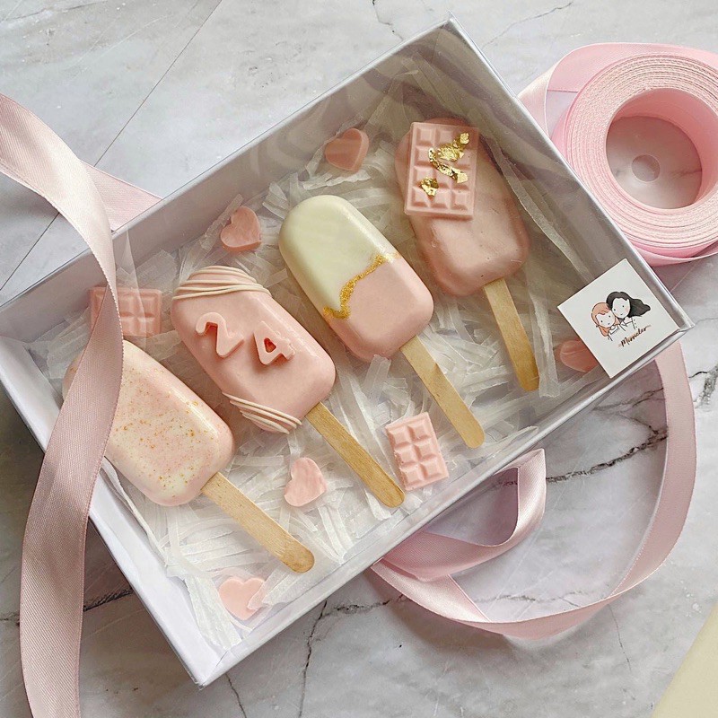 Jual (bisa h-1) Pastel Pink Birthday Cakesicles | Kue ulang tahun ...