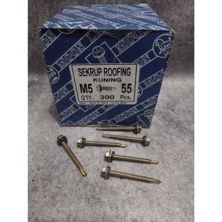 Jual Baut Ruping Skruf roofing Baja Ringan M5 x 55 mm Roofing Self ...