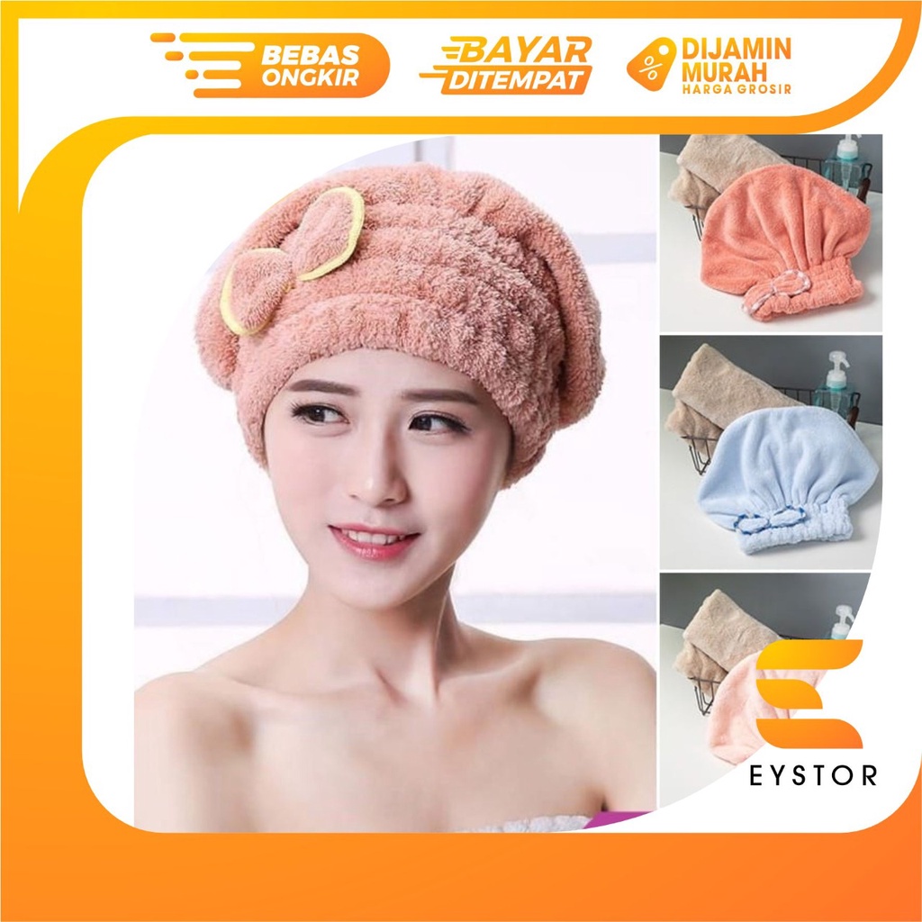 Jual EYSTOR - Handuk Rambut Keramas Cepat Kering Towel Dry Hair Dewasa ...