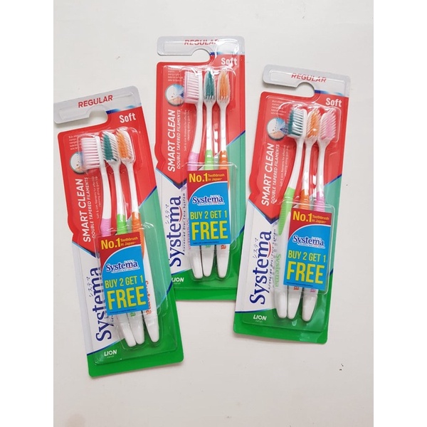 Jual Systema Smart Clean Soft Sikat Gigi / Toothbrush ( isi 3 pcs ...