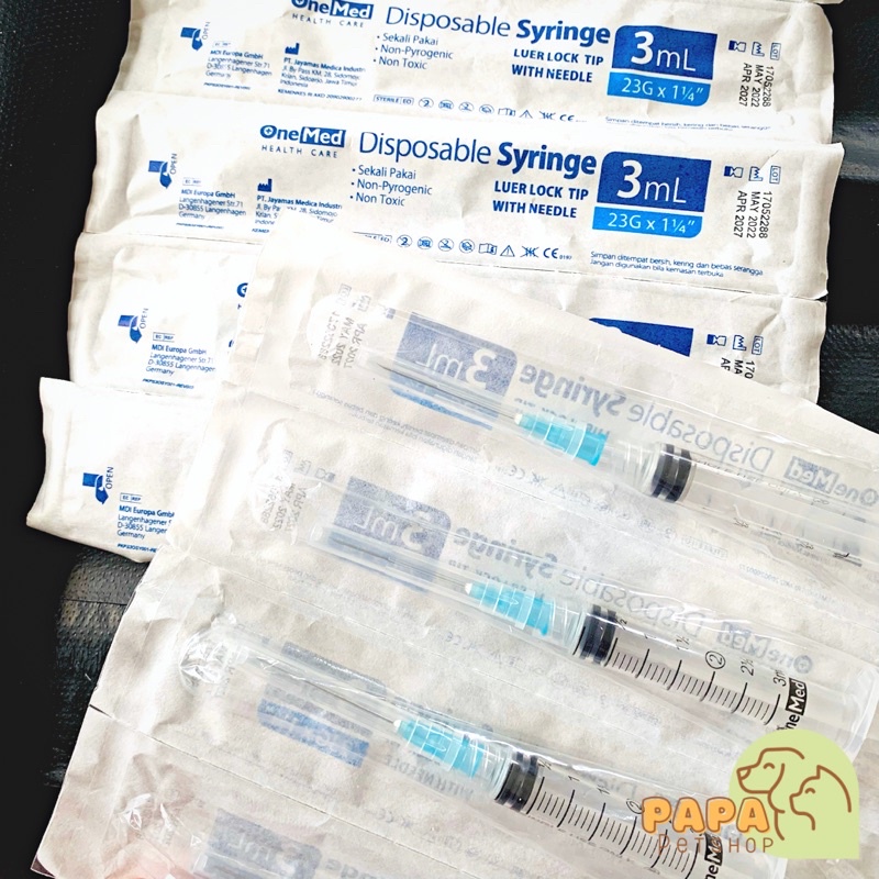Jual Spuit Suntikan Spet 1ml / 1cc 3ml / 3cc merk Onemed | Shopee Indonesia