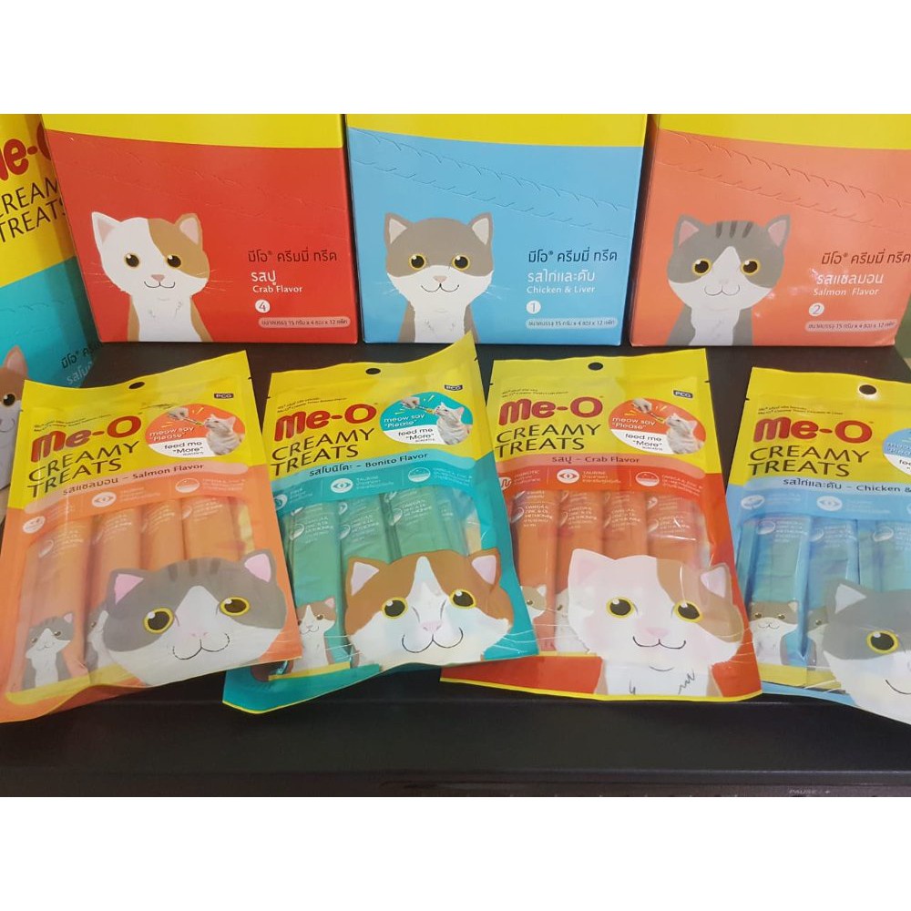 Jual Meo Creamy Treats 60gr (Packs) 4 Sachet x 15 gr - Cat Liquid Snack ...