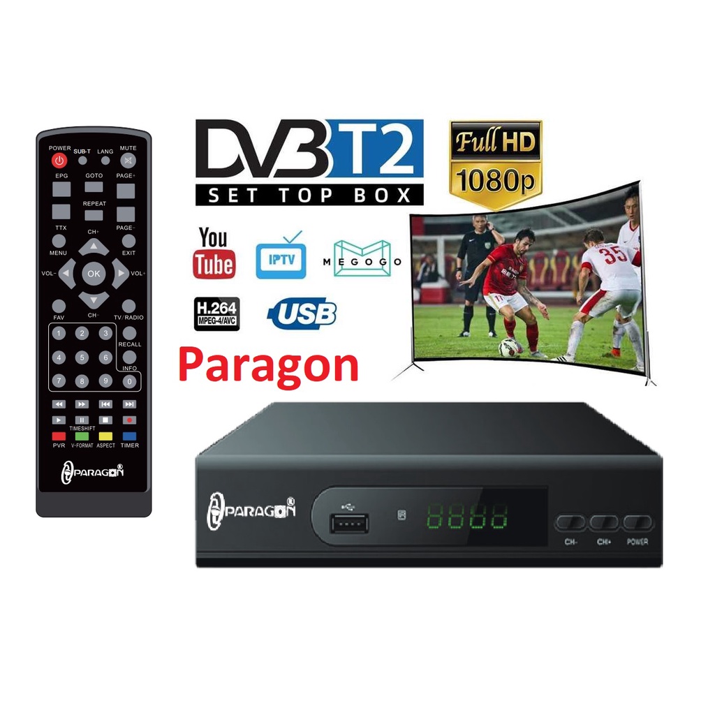 Jual STB Paragon set top box TV digital Menu Youtube bisa Pasang Dongle ...