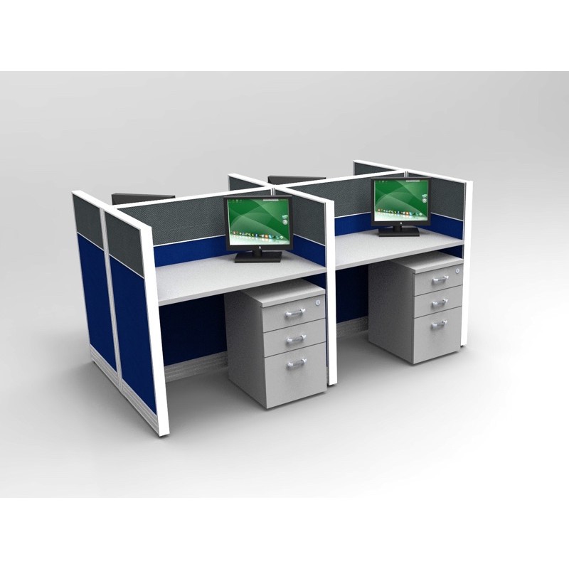 Jual Meja partisi kantor 4 staff workstatio kantor 4 staff ukuran meja ...