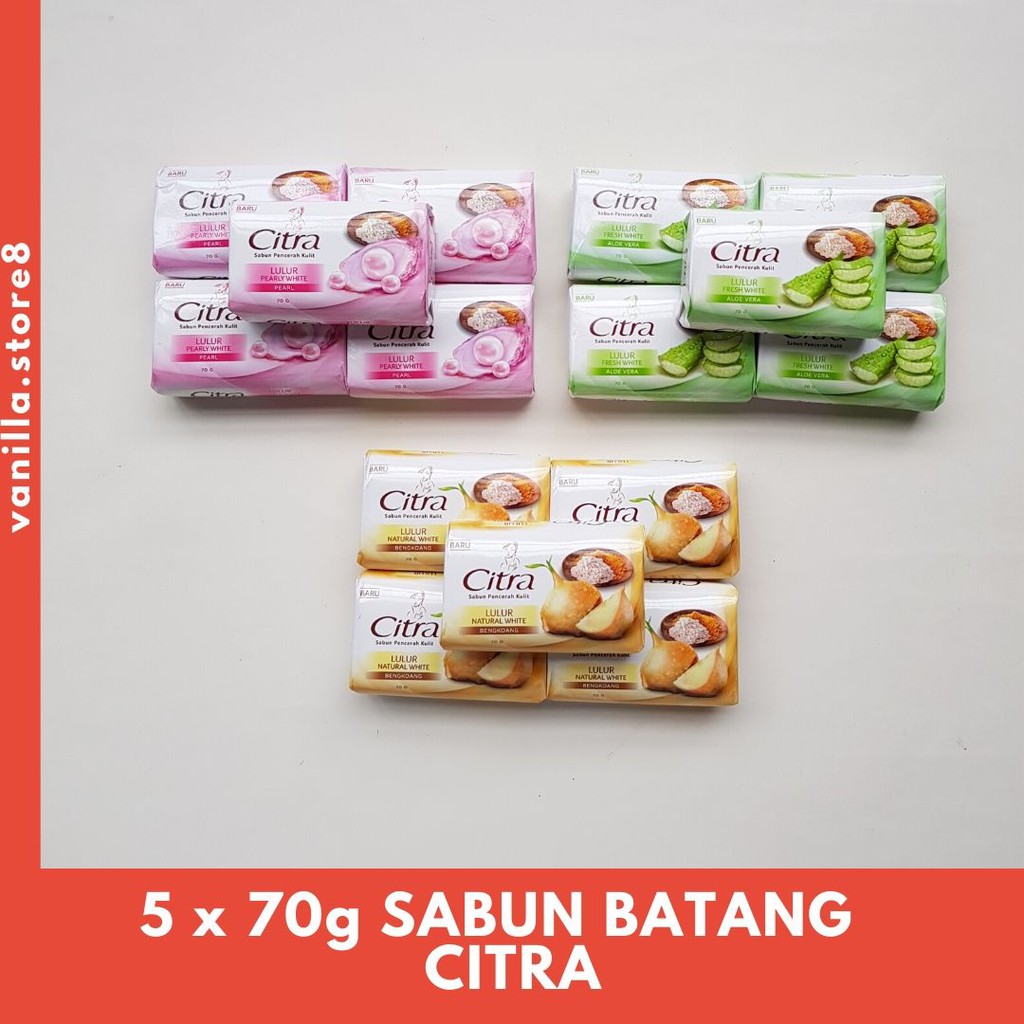 Jual CITRA SABUN BATANG 70gram PAKET ISI 5pcs | Shopee Indonesia