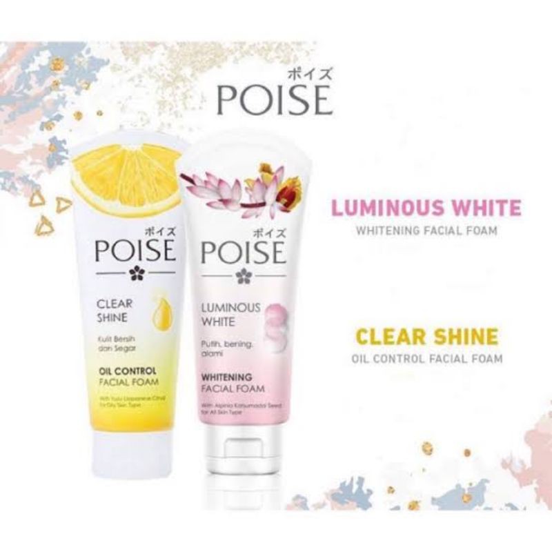 Jual POISE LUMINOUS WHITE WHITENING FACIAL FOAM 20 GRAM 40 GRAM 50 GRAM ...