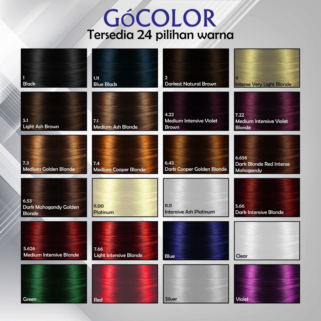 Jual GOCOLOR ALL VARIANT Pewarna Rambut / Cat Rambut Permanent 100 Gram ...