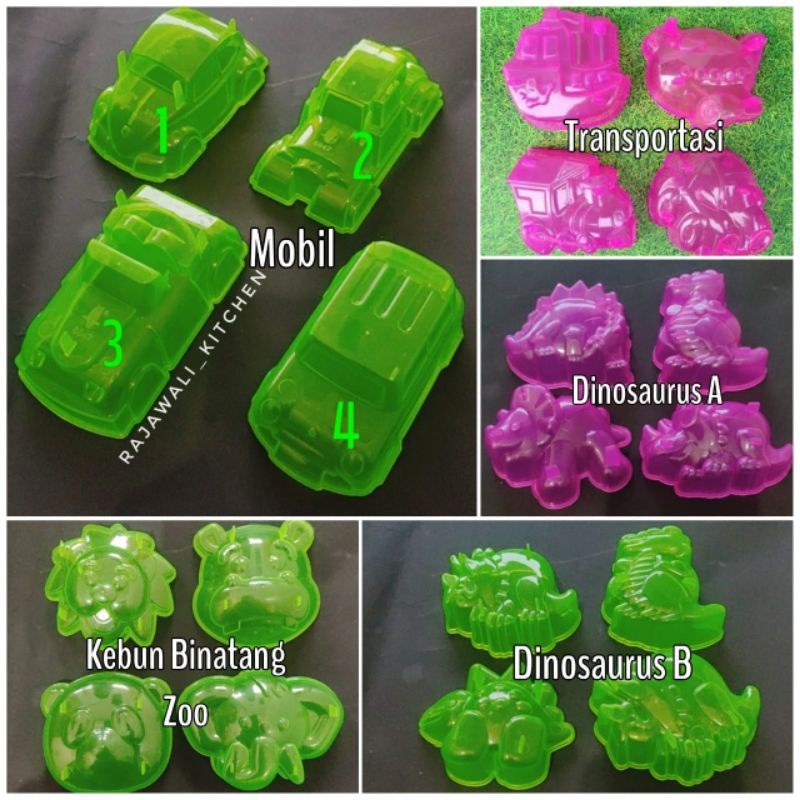 Jual Cetakan Puding Jelly Bento Nasi Transport Mobil Kereta Api Pesawat ...