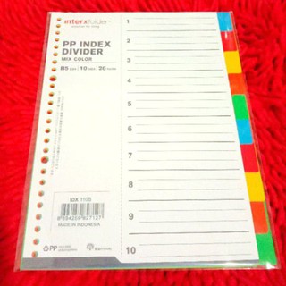 Jual divider/pembatas kertas B5 10 tabs inter x folder | Shopee Indonesia