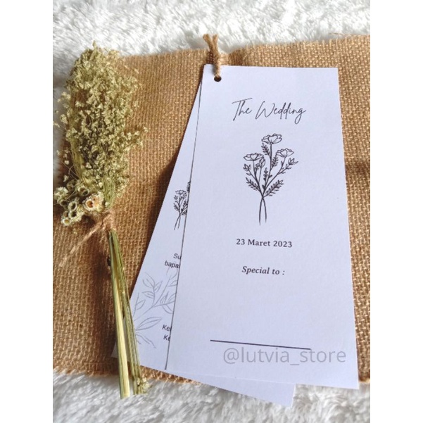 Jual Undangan Rustic Simple & Elegan Undangan Pernikahan Rustic ...