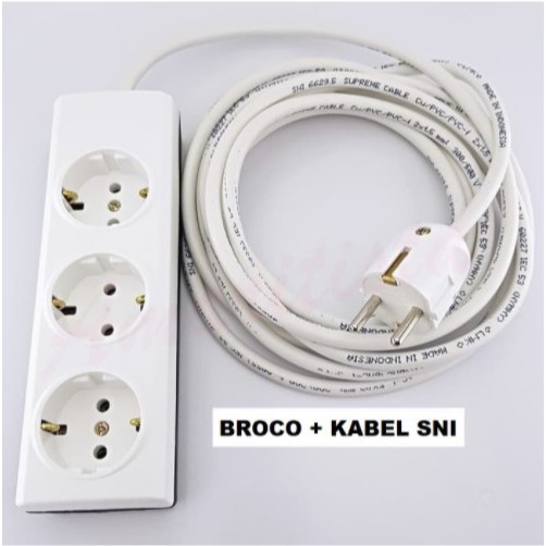 Jual BROCO KABEL EXTENSION 3 LUBANG - 5 MTR SNI STOP KONTAK COLOKAN LISTRIK Indonesia|Shopee ...