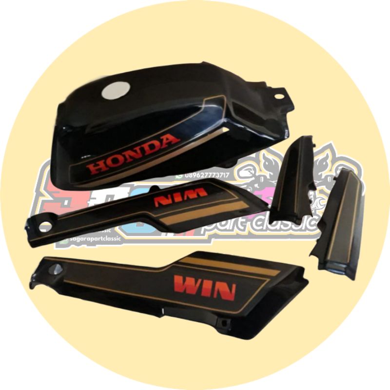 Jual Tangki Honda Win win 100 Hitam Set Cover Body Win Bok Aki Win Set ...