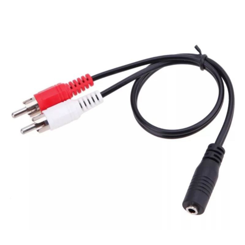 Jual splitter y kabel audio 3.5mm female to 2 rca male stereo Aux ...