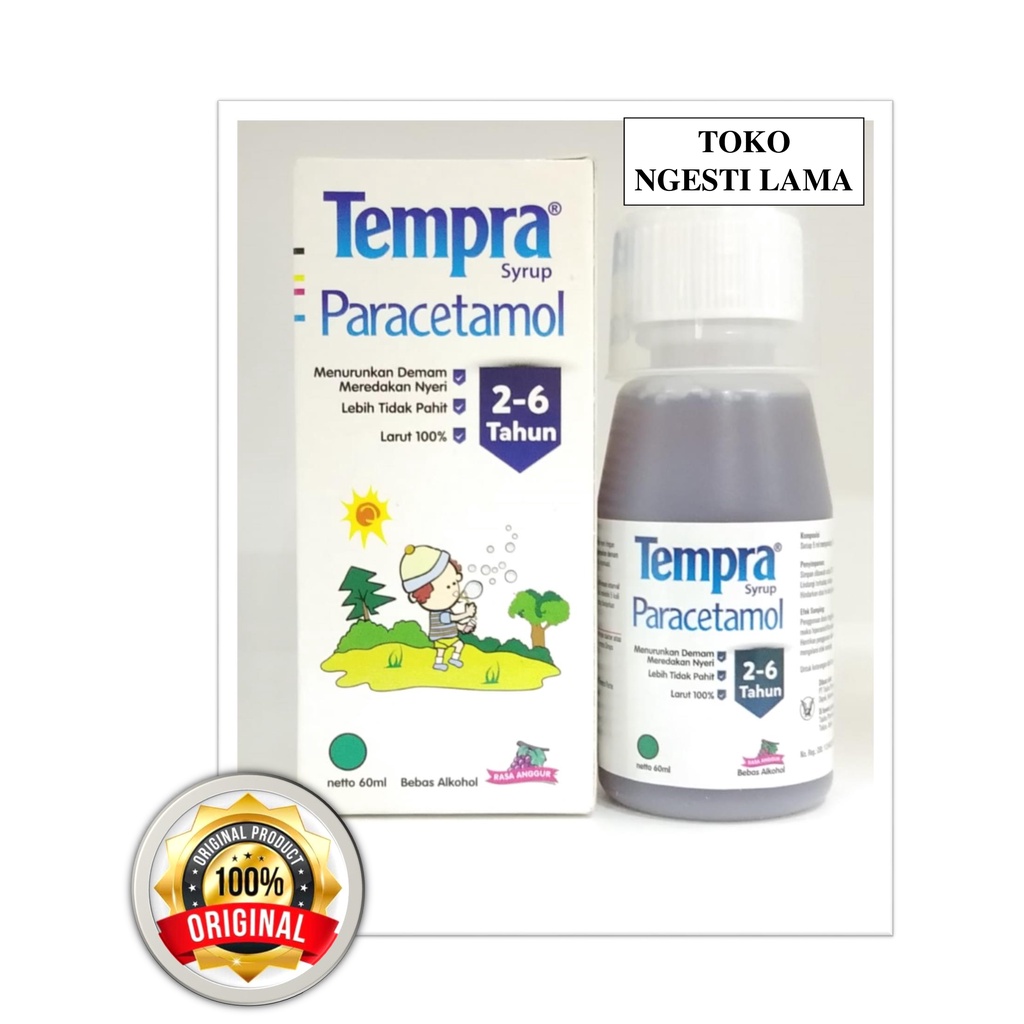Jual TEMPRA SYRUP ALL VARIANT 60ML 100ML PARACETAMOL MENURUNKAN PANAS ...