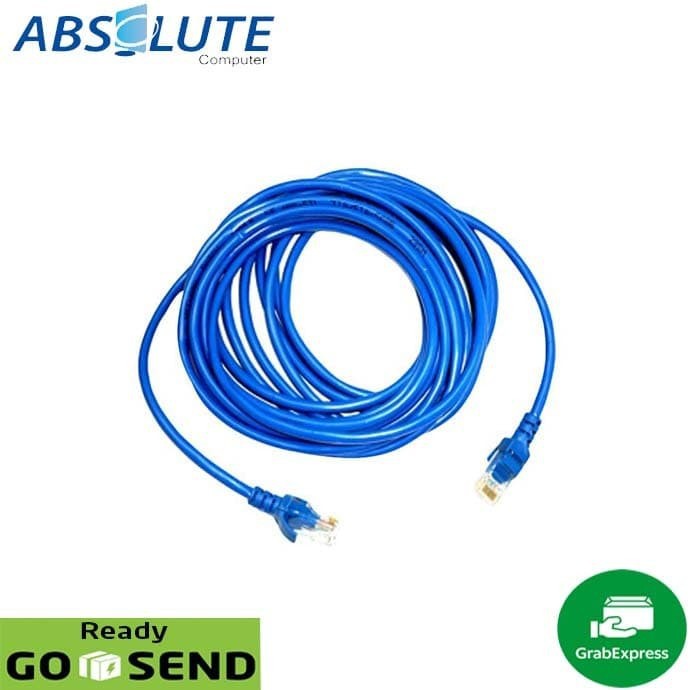 Jual Kabel Lan 10M Cat5 RJ45 Network 8pin 10Meter Instant Cable 10 ...