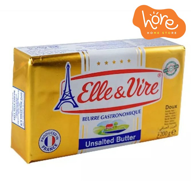 Jual Elle & Vire Butter Packets Unsalted 200 gr | Shopee Indonesia