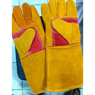 Jual Sarung Tangan Las Kulit Warna Kuning | Welding Glove untuk ...