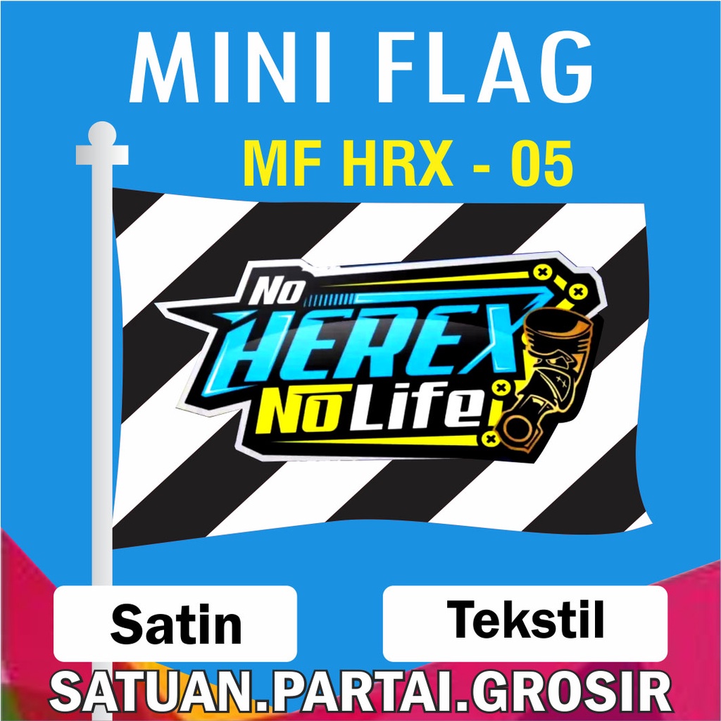 Jual MINI FLAG HEREX / BENDERA MOTOR HEREX / MINI FLAG MOTOR HEREX / SABLON BENDERA DUNIA MOTOR ...