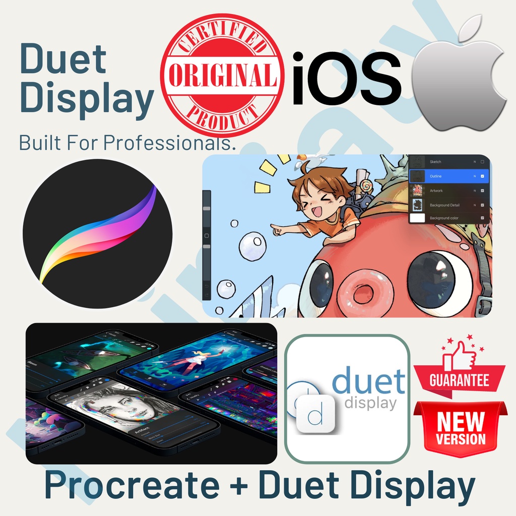 Jual Software Procreate Pro + Duet Display Pro for iOS (iPhone & iPad ...