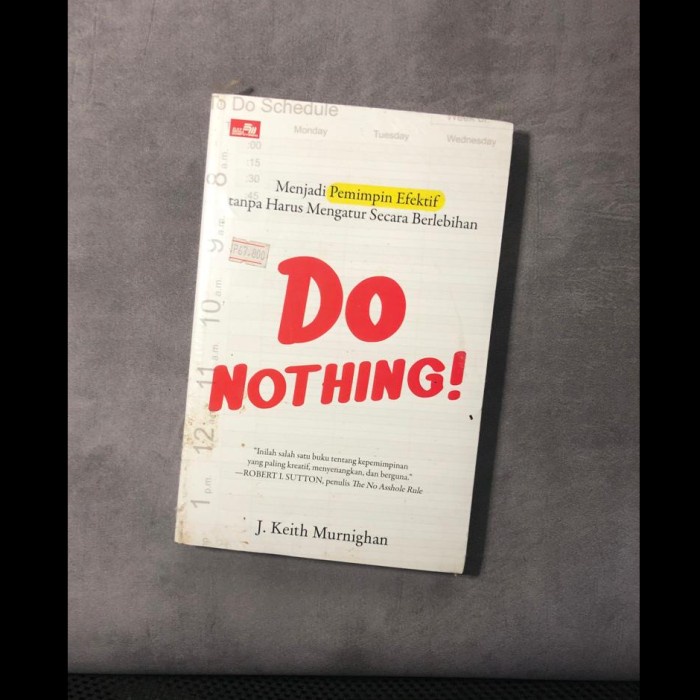 Jual Buku Do Nothing By J Keith Murnighan | Shopee Indonesia