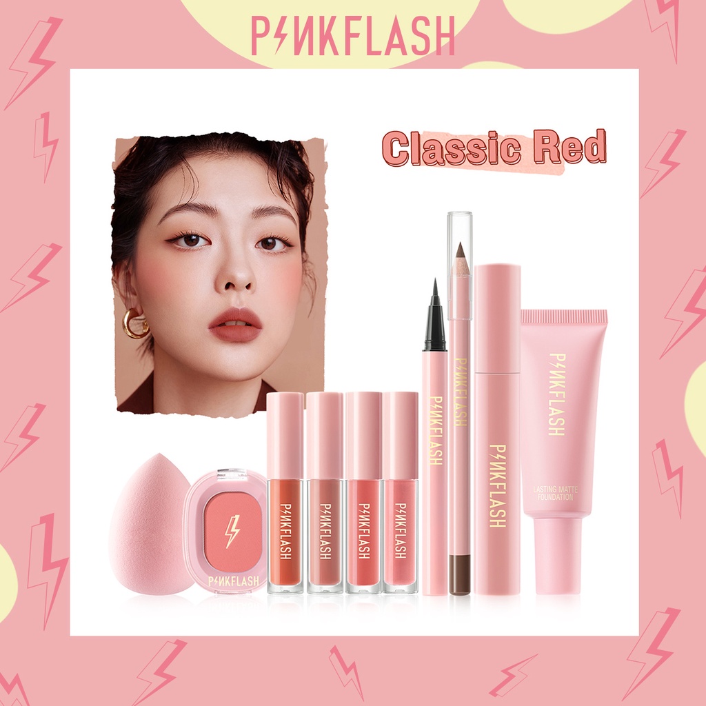 Jual PINKFLASH Makeup Beauty Set The Hottest Makeup Set Classic Red ...