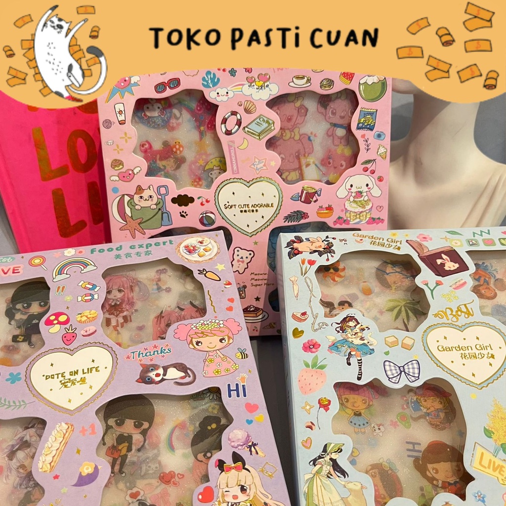 Jual paket sticker besar karakter cewe senmu baru versi 2 (32 lembar ...