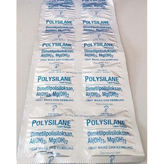 polysilane tablet obat maag kunyah 1 strip isi 8 tablet | Shopee Indonesia