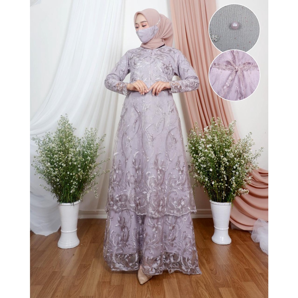 Jual New gamis kurung/gamis tingkat malaysia kekinian/kebaya kondangan/kebaya modern/kebaya ...