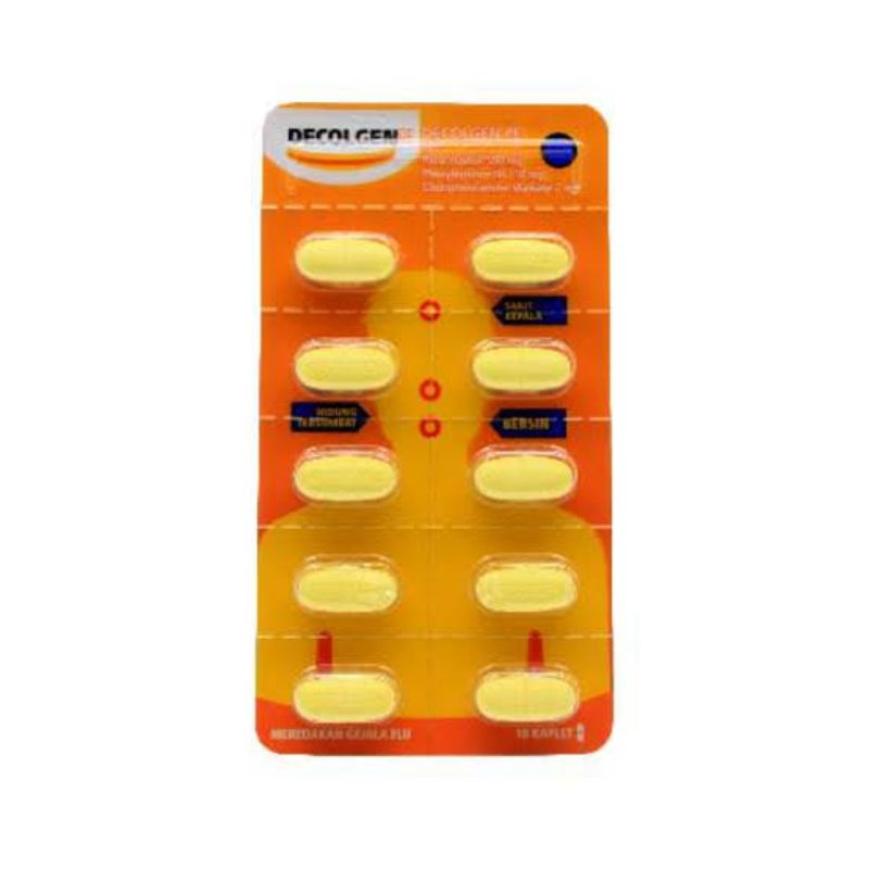 Jual DECOLGEN FX, 1 strip isi 10 tablet, obat demam dan flu | Shopee ...