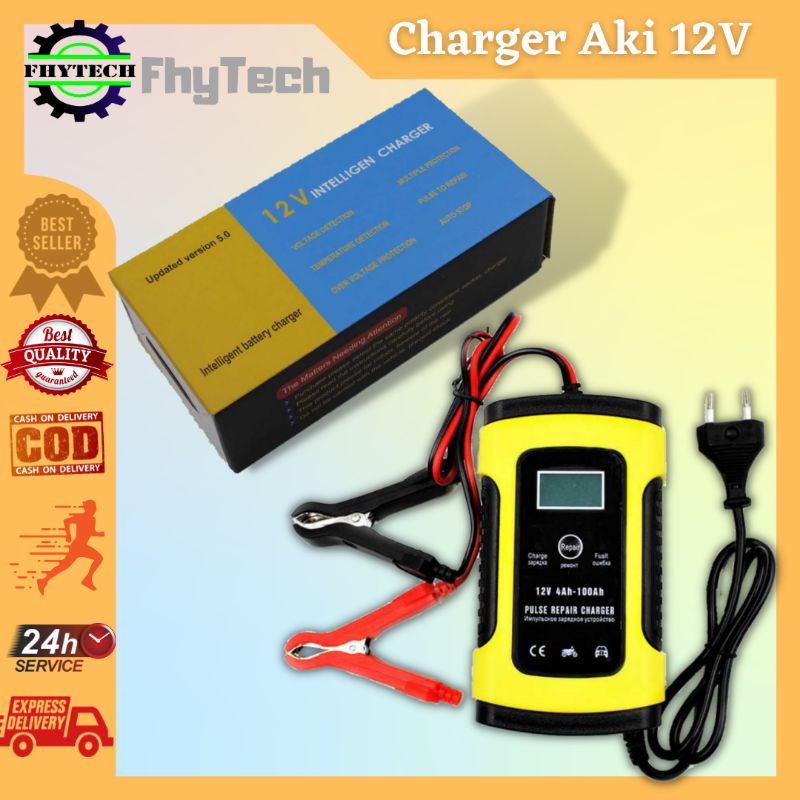 Jual alat cas Charger aki accu digital mini 12V 6A | Shopee Indonesia