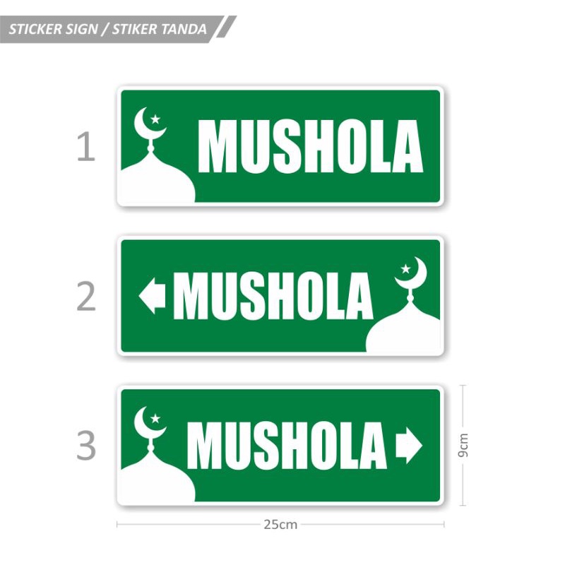 Jual STIKER TANDA SIGN HIMBAUAN PETUNJUK MUSHOLA | Shopee Indonesia