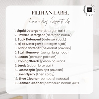 Jual Sticker Label Laundry/ Label Detergen/ Label Botol Sabun/ Label ...