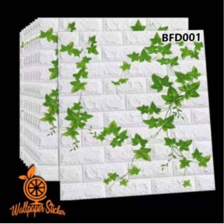 Jual Wallpaper Foam Brick 3D Timbul Motif Daun Rambat | Shopee Indonesia