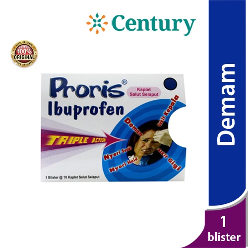 Jual Proris Ibuprofen Kaplet 1 strip isi 10 kaplet/ Demam / Sakit ...
