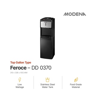 Jual MODENA Water Dispenser Top Loading FEROCE DD-0370 - Black | Shopee ...