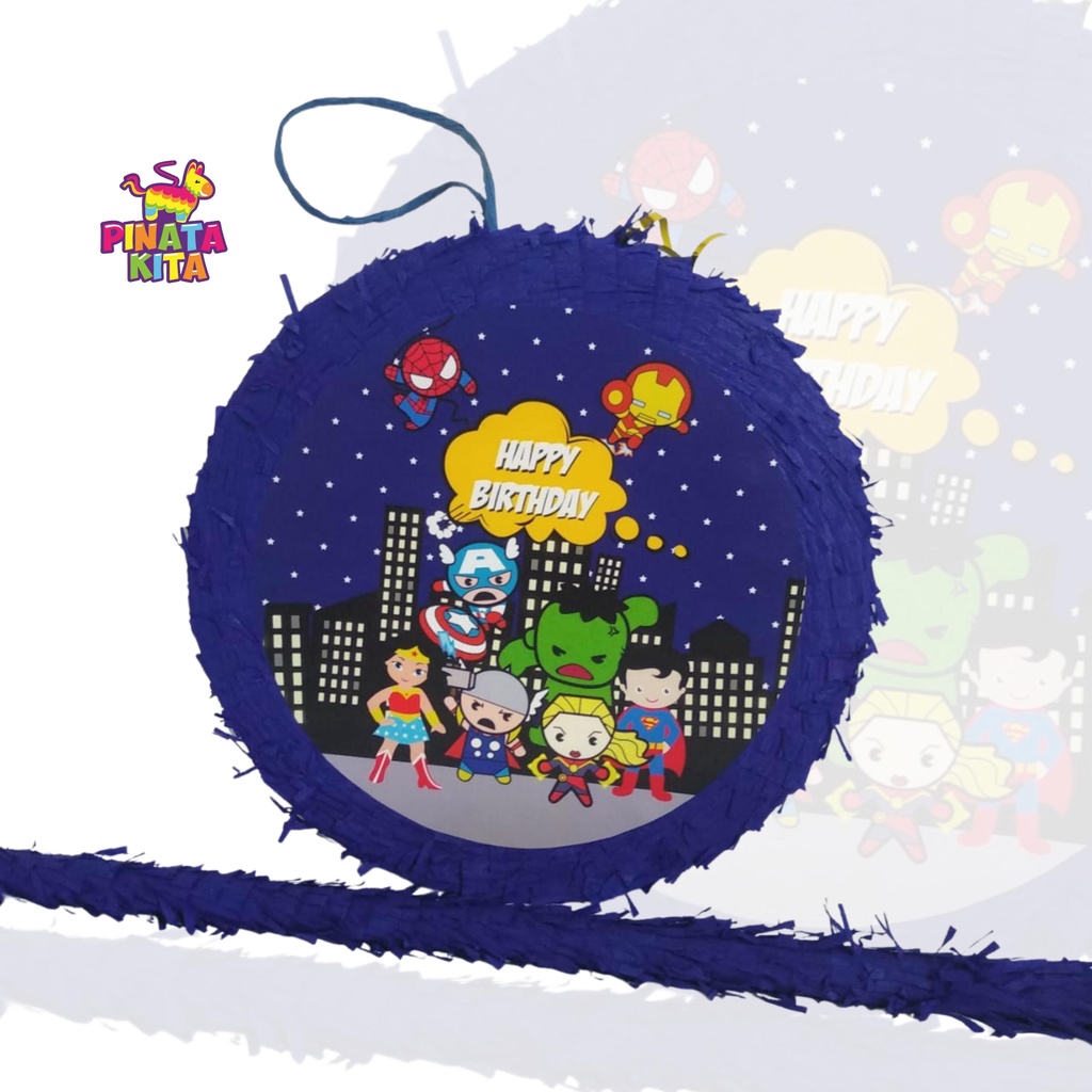 Jual Pinata bulat marvel / Pinata hero marvel /pinata tabung marvel ...
