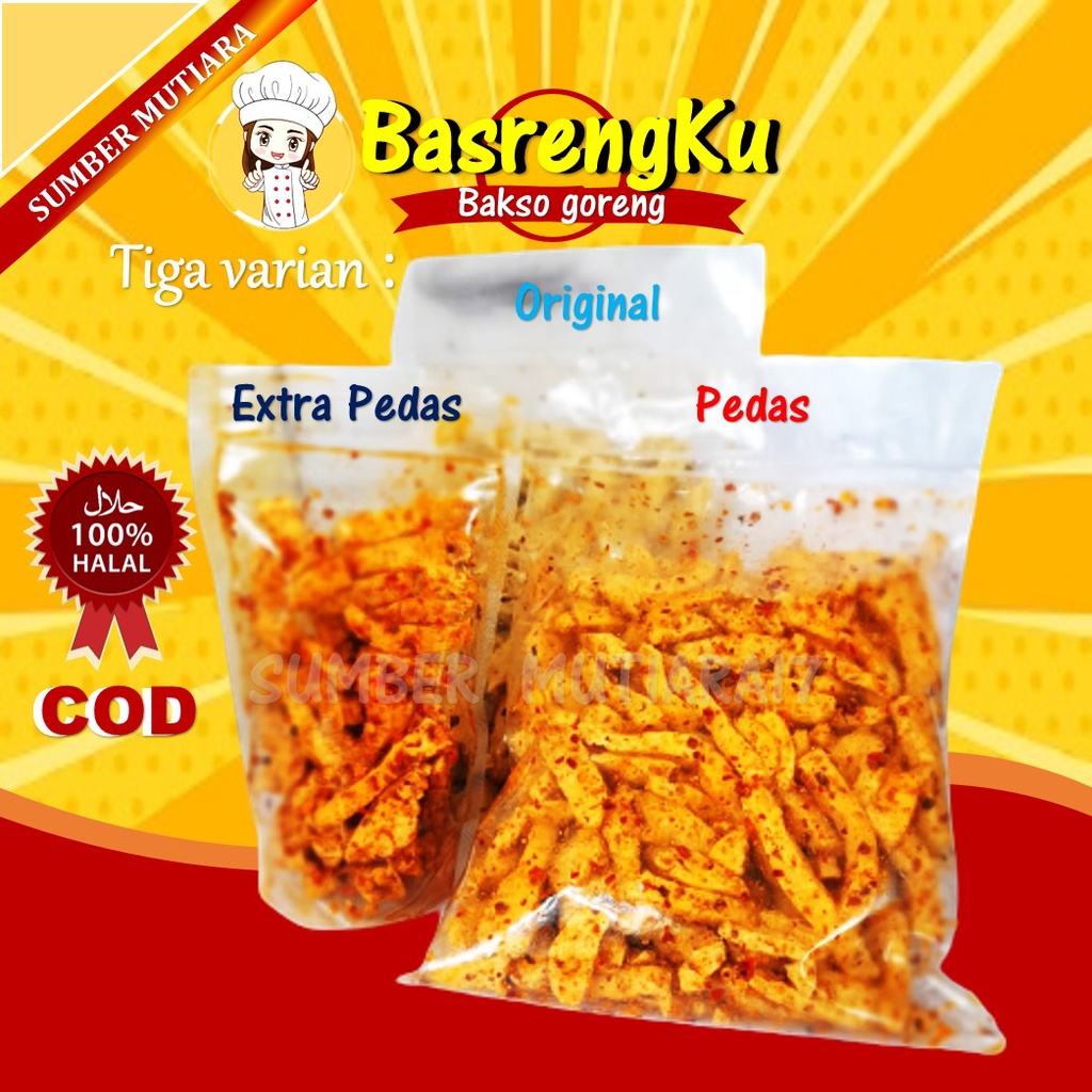 Jual Basreng Stik Bumbu Basah Daun jeruk Baso Goreng Sultan Viral Extra ...