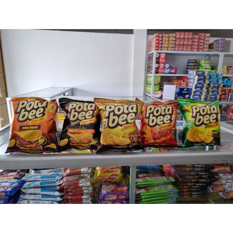 Jual Potabee ( Pota bee )57-68gr rasa ayam bakar/melted cheese/bbq beef ...
