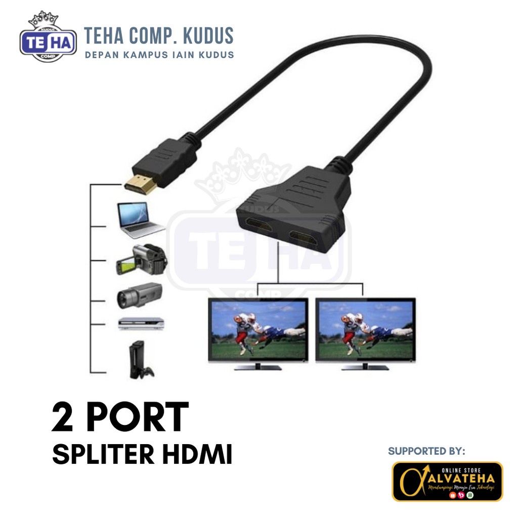 Jual Spliter HDMI 4 Port NYK-HDMI Splitter 2 PORT Kabel - 2 PORT ...