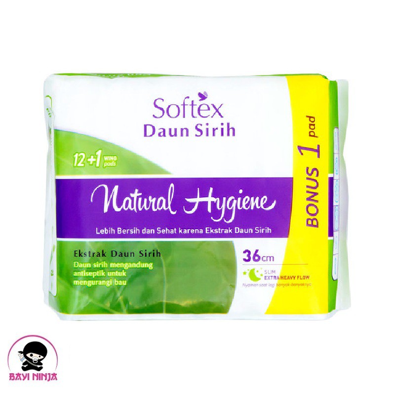 SOFTEX Daun Sirih Slim Natural Hygiene 36 cm 12 s | Shopee Indonesia