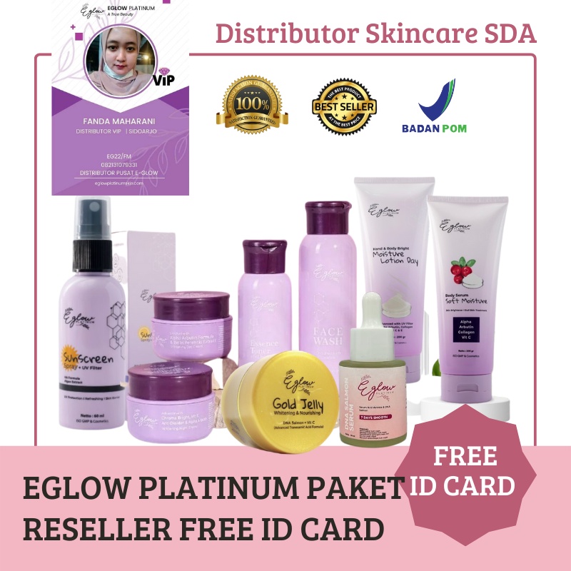 Jual EGLOW PLATINUM PAKET RESELLER FREE ID CARD RESMI SKINCARE ...