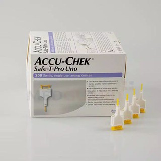 Jual accu chek safe t pro uno jarum lancets sterile | Shopee Indonesia