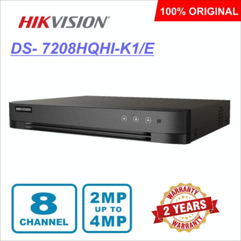 Jual DVR HIKVISION DS-7208HQHI-K1 8CHANNEL / TURBO HD 8CH | Shopee ...